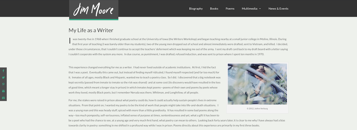 My Life as a Writer - Jim Moore